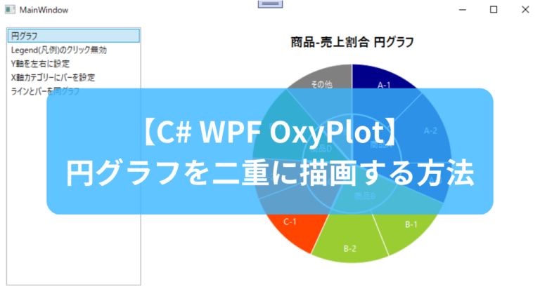 【C# WPF OxyPlot】二重の円グラフを描画する方法 | 在宅プログラマーの迷走記